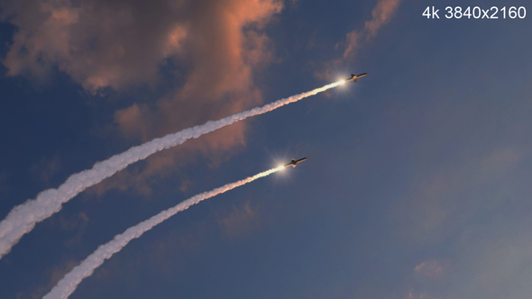 Homing Missiles Take Off 4k, Motion Graphics | VideoHive